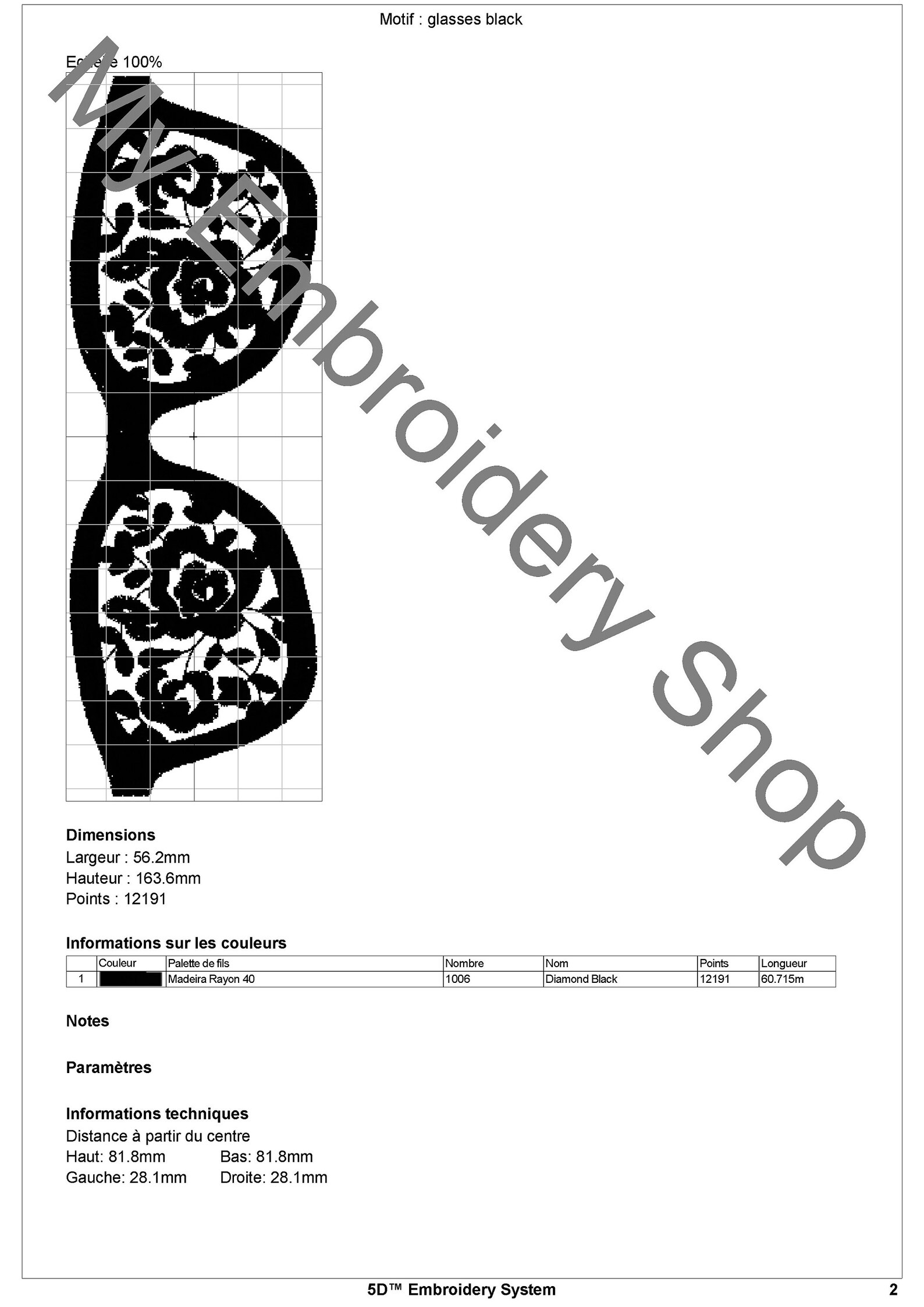 Glasses - Machine Embroidery Design, Designs for Embroidery Machine ...