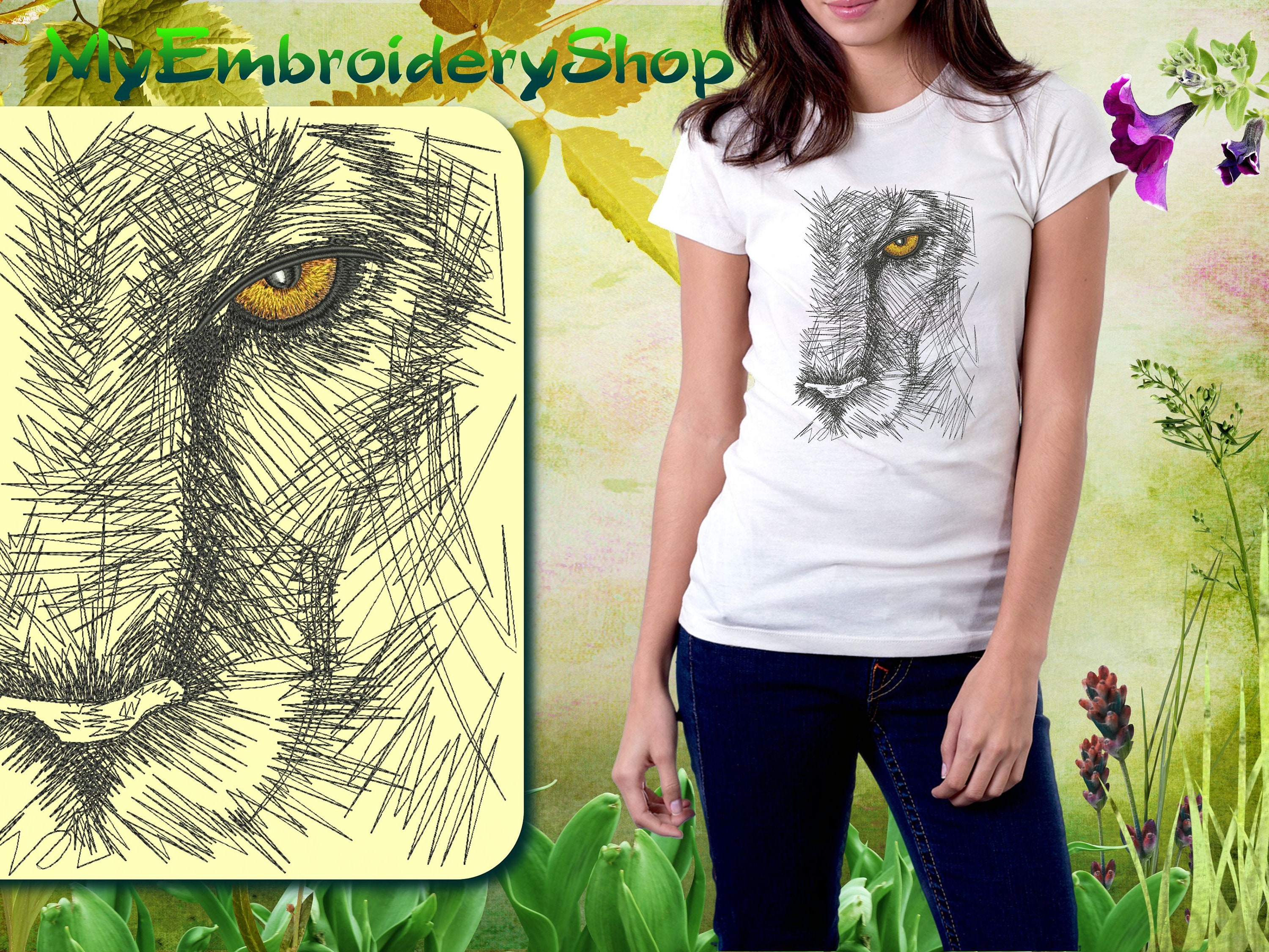 Black Panther Machine Embroidery Design, Embroidery Panther, Animal ...