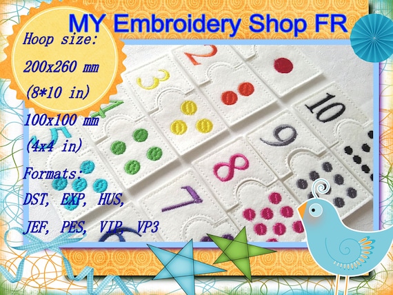 ITH Embroidery Kids in the Hoop 4x4 8x10 Counting to 10 Felt | Etsy