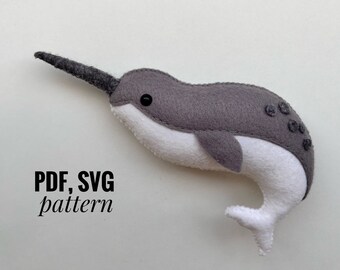 Felt Narwhal Sewing Pattern - Etsy