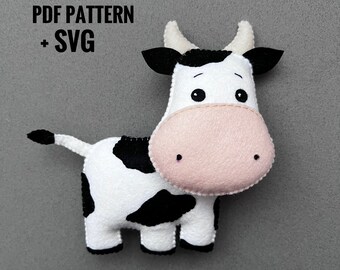 Felt Cow Pattern - Etsy