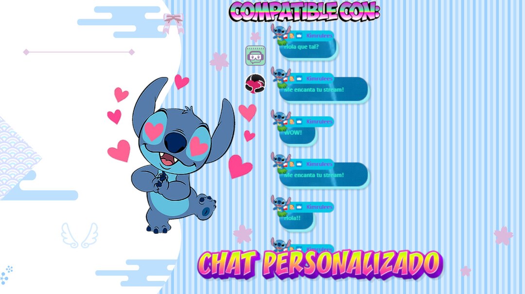 Anime Kawaii CHAT BOX, Twitch , Stream, Astethic, Lofi, Cute , Overlay ...