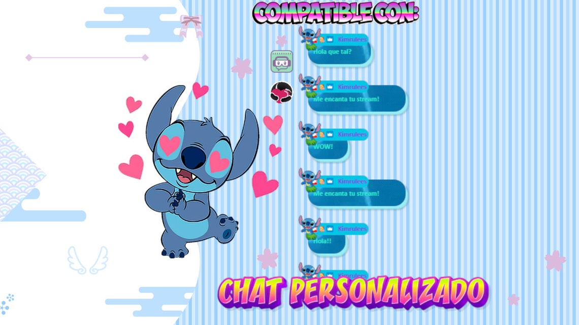 Anime Kawaii CHAT BOX, Twitch , Stream, Astethic, Lofi, Cute , Overlay ...