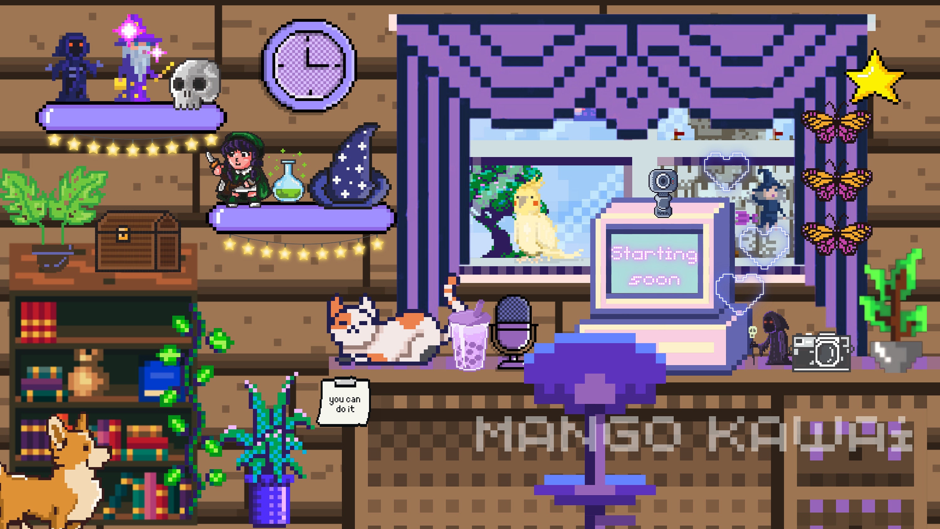CUTE Pixel SETUP Animated for Stream and Free Scene Static : OFFLINE ...