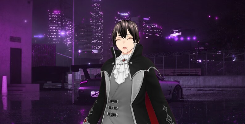 VTUBER MODEL VRM Vampire Sempai - Etsy