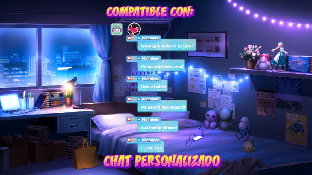 Kawaii Chatbox Anime Animated, Lofi, Twitch, Youtube, Animal, Vaporwave ...