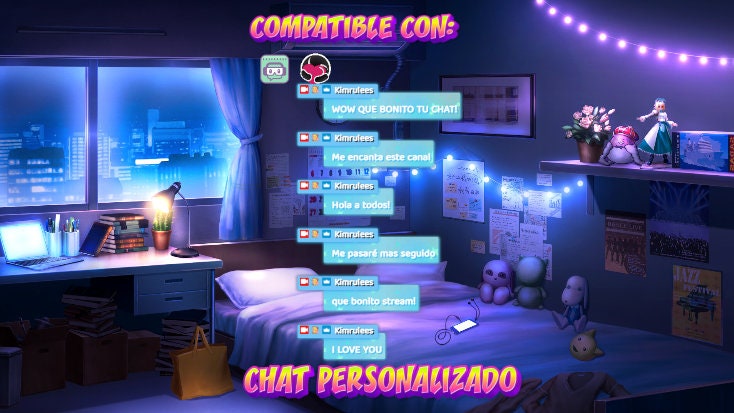 Kawaii Chatbox Anime Animated, Lofi, Twitch, Youtube, Animal, Vaporwave ...