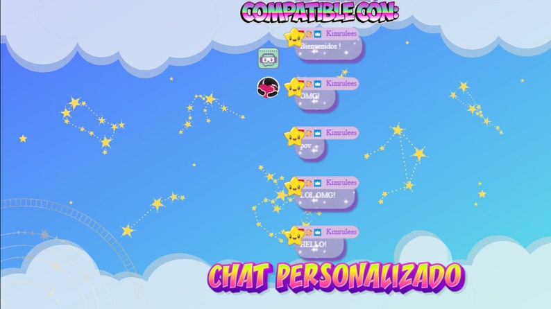 Anime Kawaii CHAT BOX, Twitch, Stream, Astethic, Lofi, Cute, Overlay ...