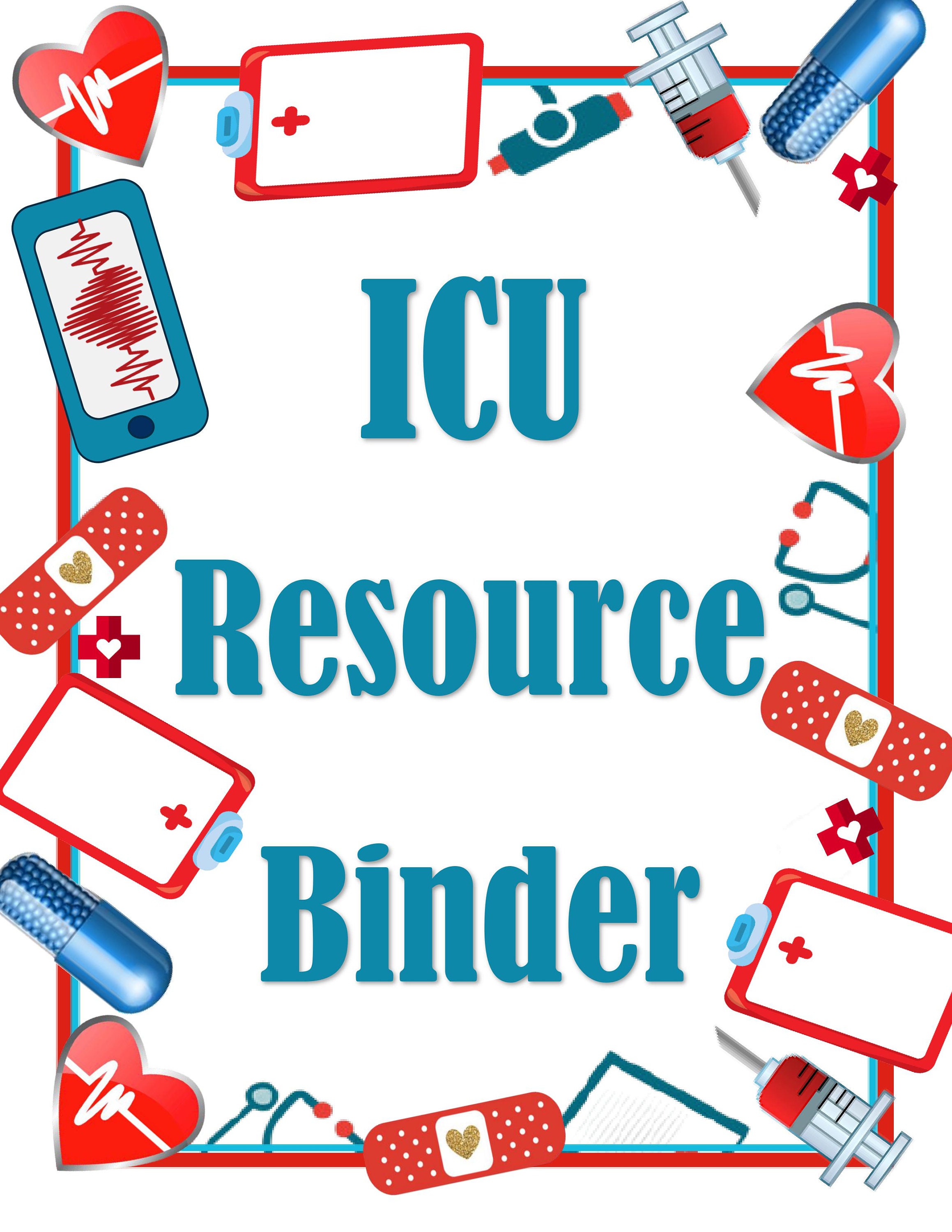 ICU Resource Binder Cover - Etsy