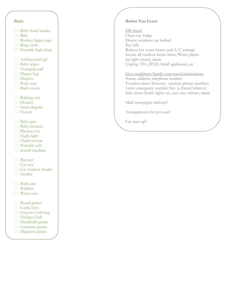 Ultimate Packing List Etsy