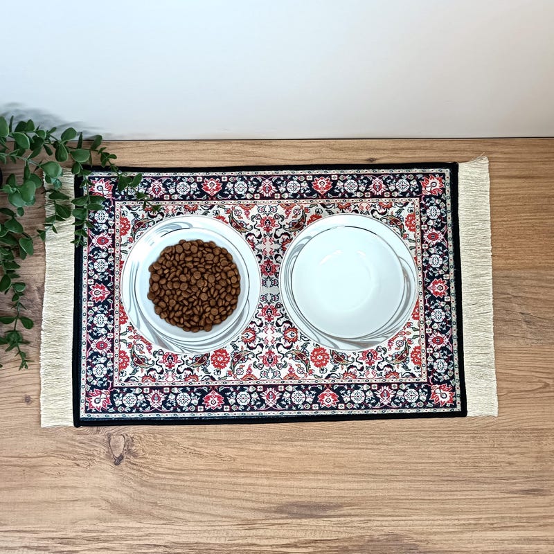 Dog Bowl Mat - Etsy