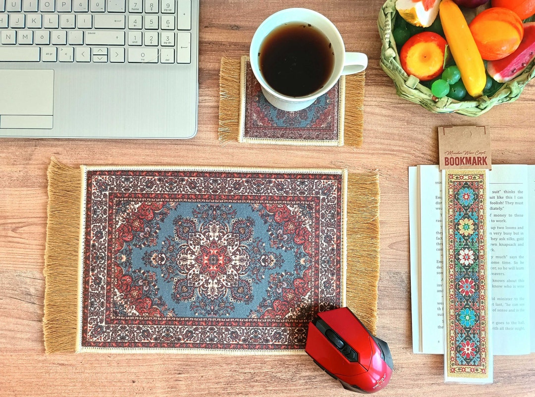 Desk Mat, Dainty Persian Rug Mouse Pad With Wrist Rest, Carpet Mousepad ...