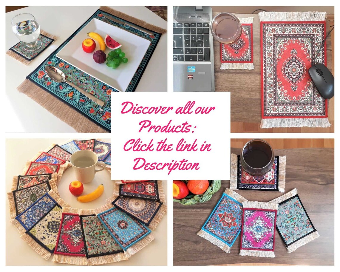 Beautiful Turkish Carpet Coasters Persian Rug Coasters Mug - Etsy