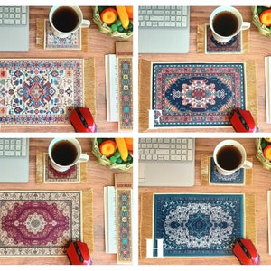 Mousepad, Beautiful Turkish / Persian Rug Mouse Pad, Carpet Mouse Mat ...