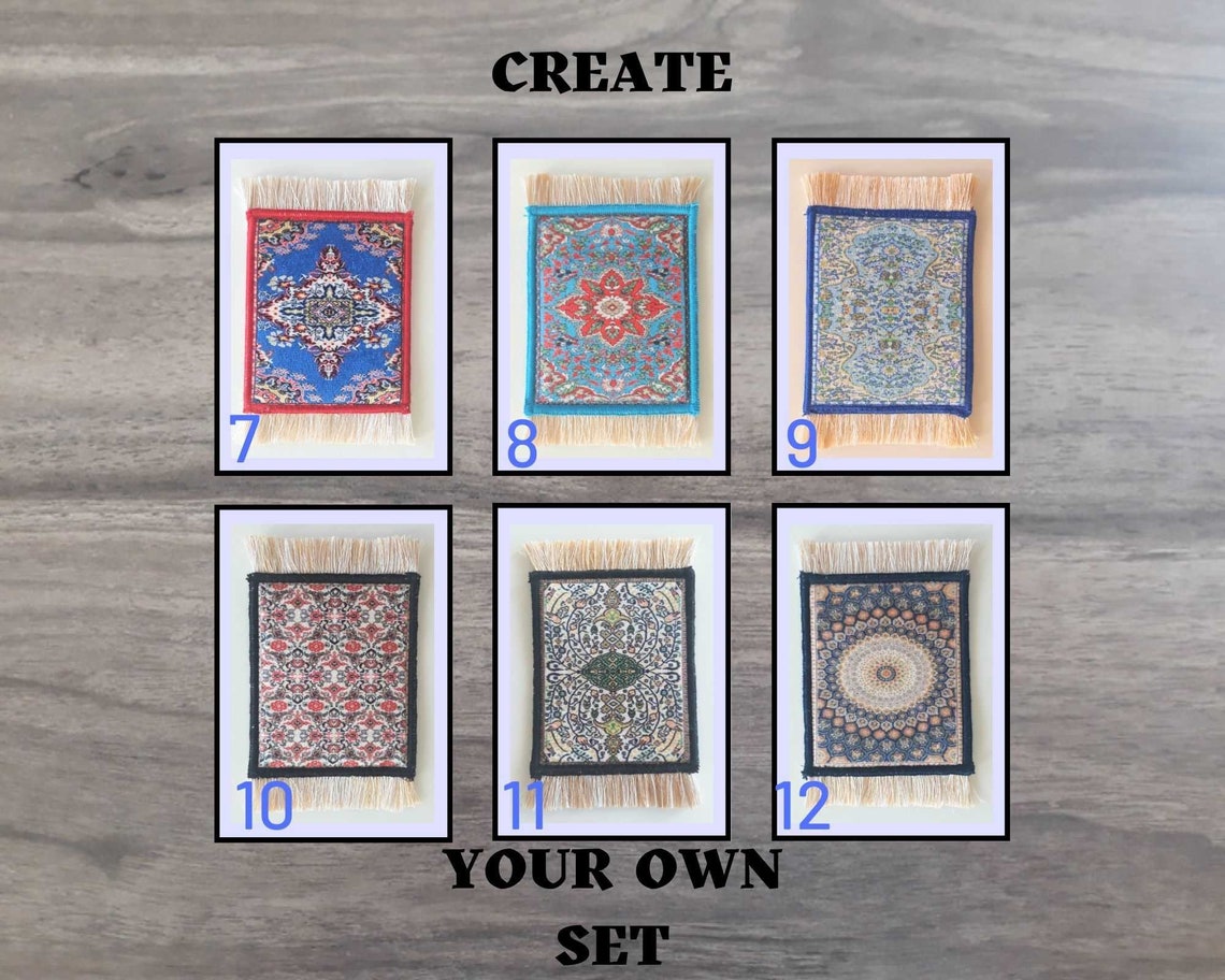 Beautiful Turkish Carpet Coasters Persian Rug Coasters Mug - Etsy