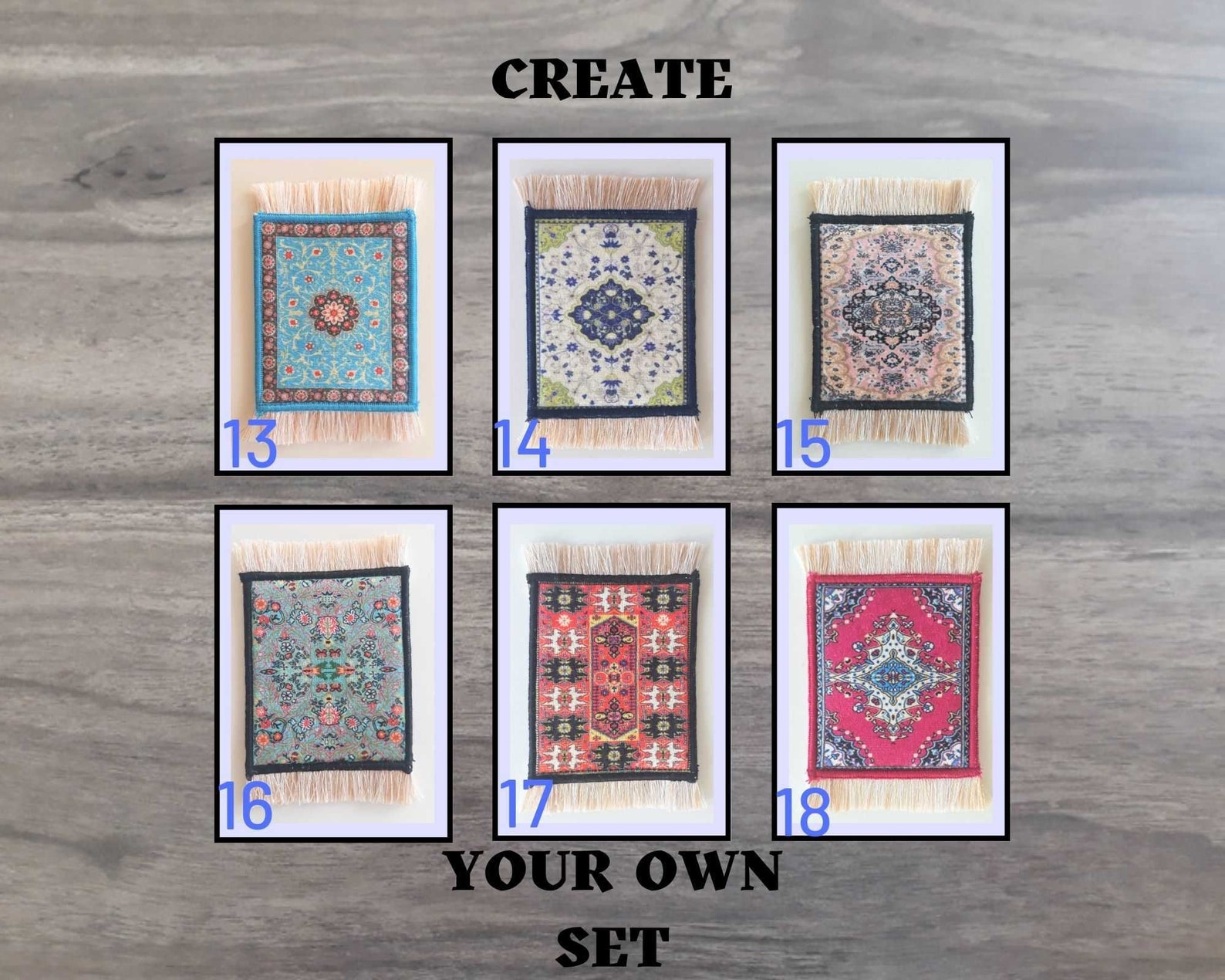 Beautiful Turkish Carpet Coasters Persian Rug Coasters Mug - Etsy