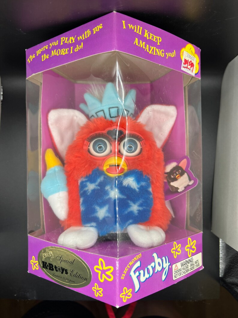 Statue of Liberty Furby Special Edition Limited 1999 Red White and Blue ...