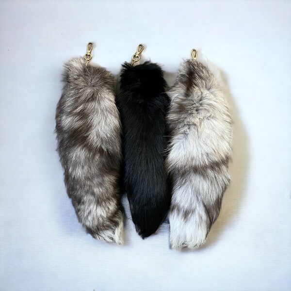 Fox Tail Keychain - Etsy