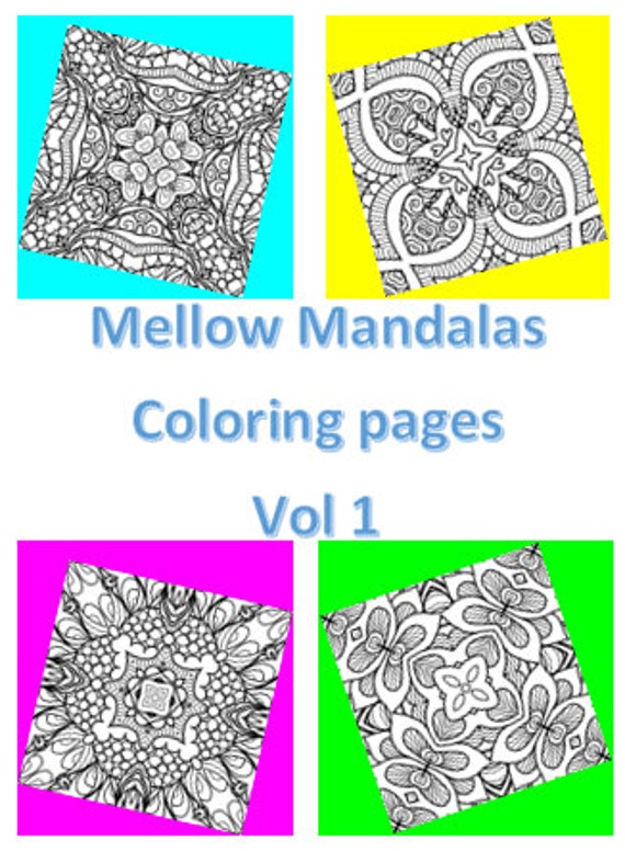 Digital Mandala Coloring Pages | Etsy