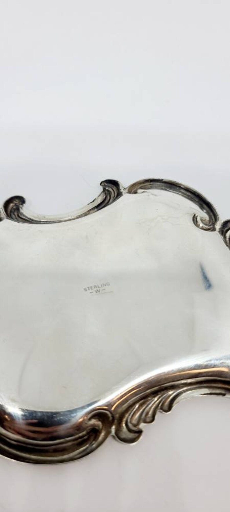 Sterling Si;lver, Glass Ink Well and Tray --- Complete, Vintage Great ...