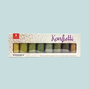 Forest Floor Konfetti 50wt Egyptian Cotton Thread Pack. Wonderfil ...