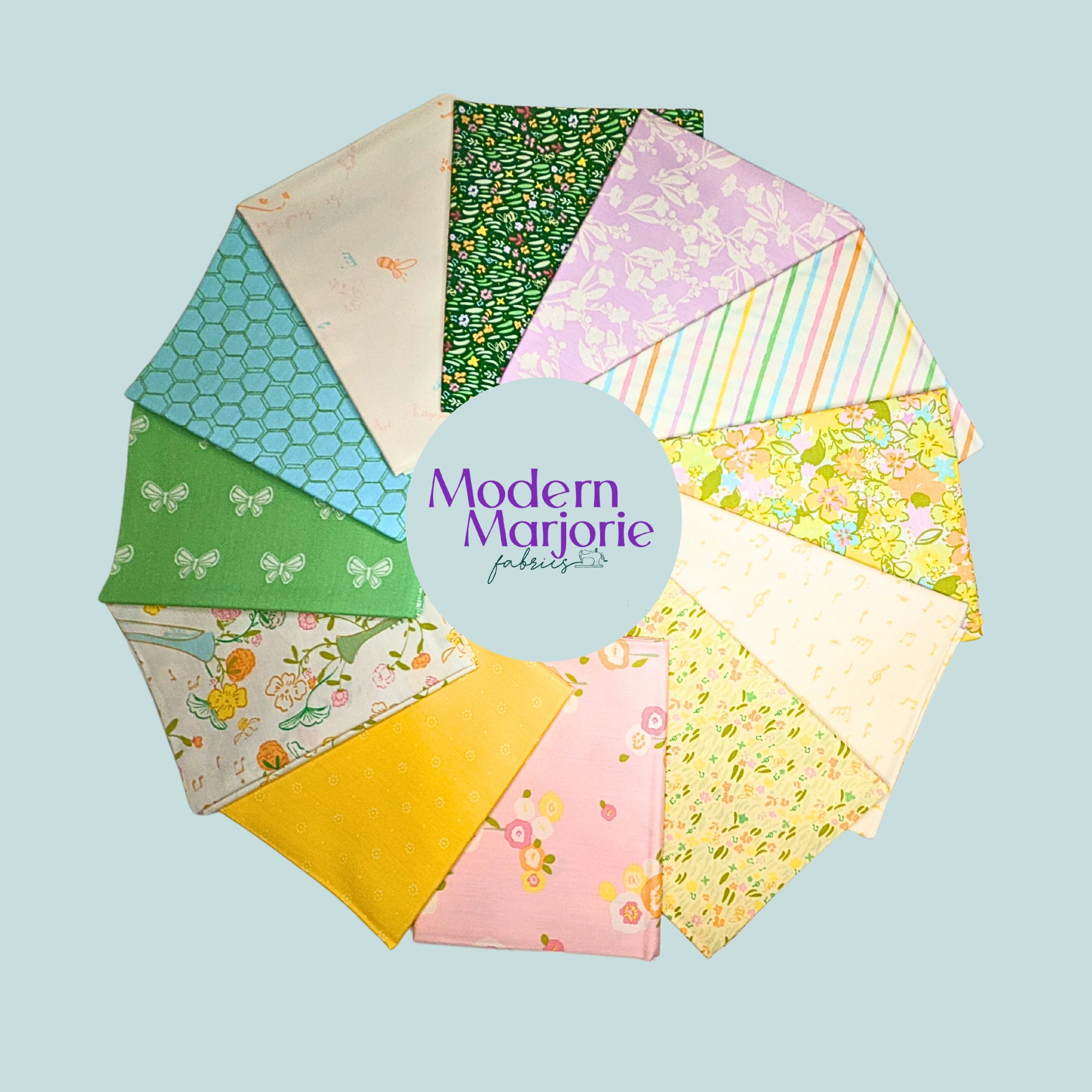 Lullabee Fat Quarter Bundle, Patty Basemi Fabrics, Art Gallery Fabrics ...