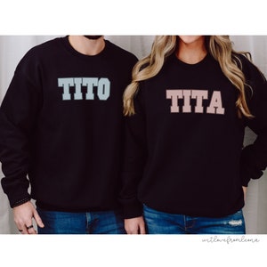 Filipino Tita and Tito Matching Sweatshirts, Varsity Style Gender ...