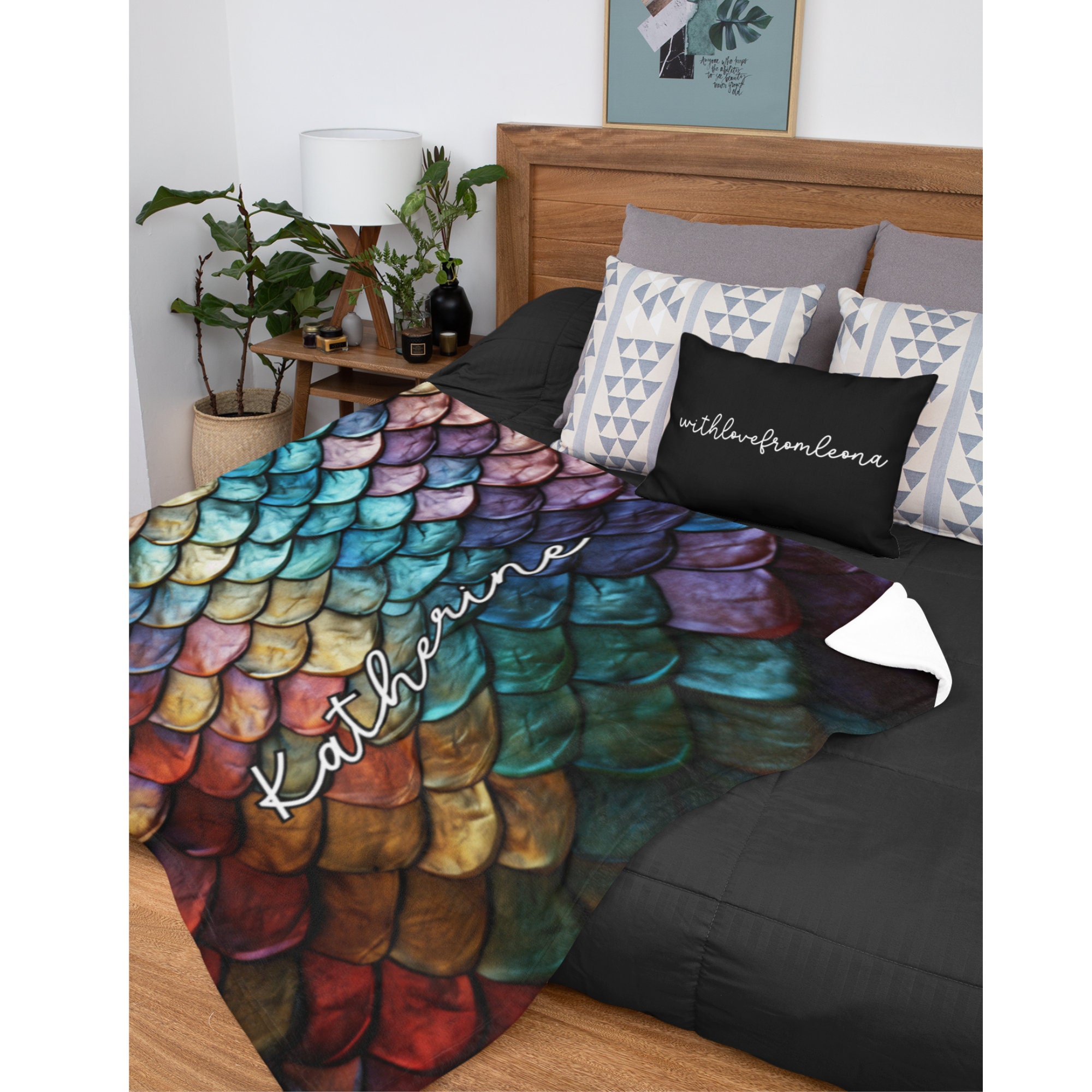 Dragon Scales Blanket Dragon Throw Blanket Mythical Dragon Fleece ...