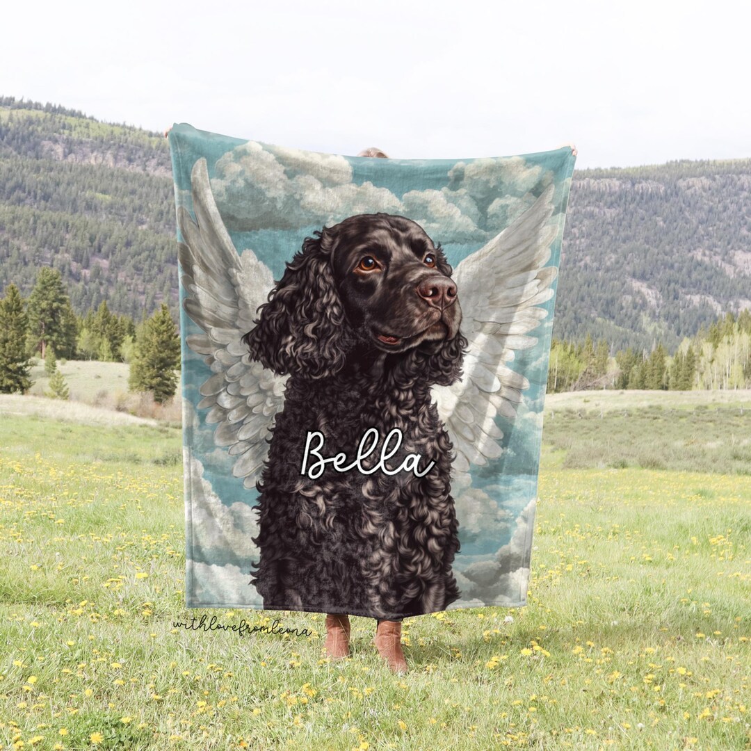 Water Spaniel Blanket Water Spaniel Memorial Gift Water Spaniel Fleece ...