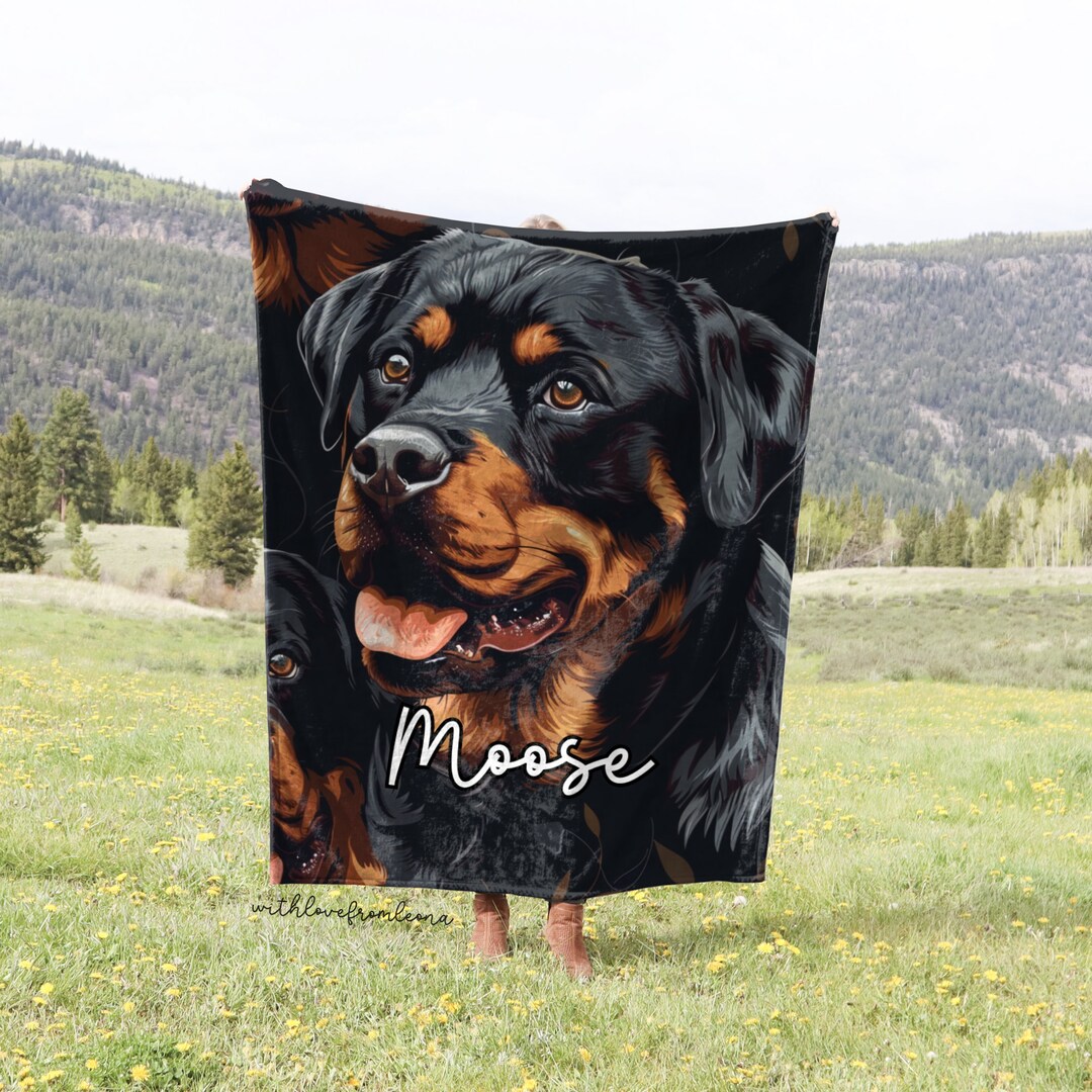 Rottweiler Blanket Rottweiler Throw Blanket Dog Breed Fleece Blanket ...