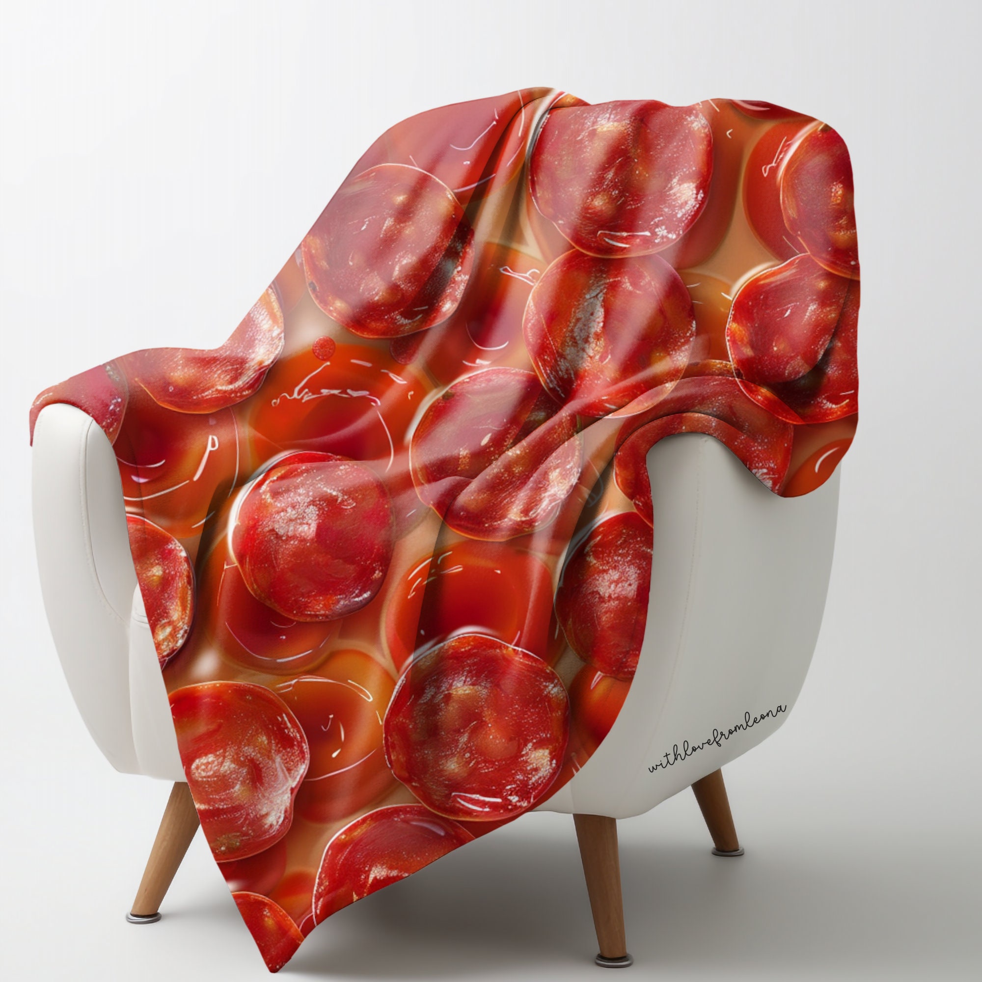 Pepperoni Blanket Pepperoni Throw Blanket Fleece Blanket Pepperoni ...