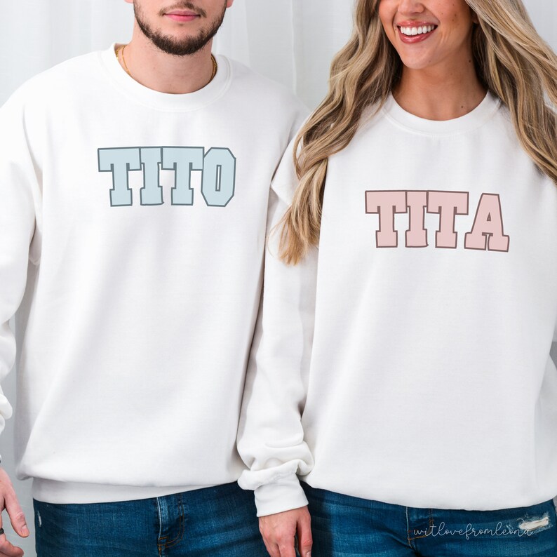 Filipino Tita and Tito Matching Sweatshirts Varsity Style - Etsy