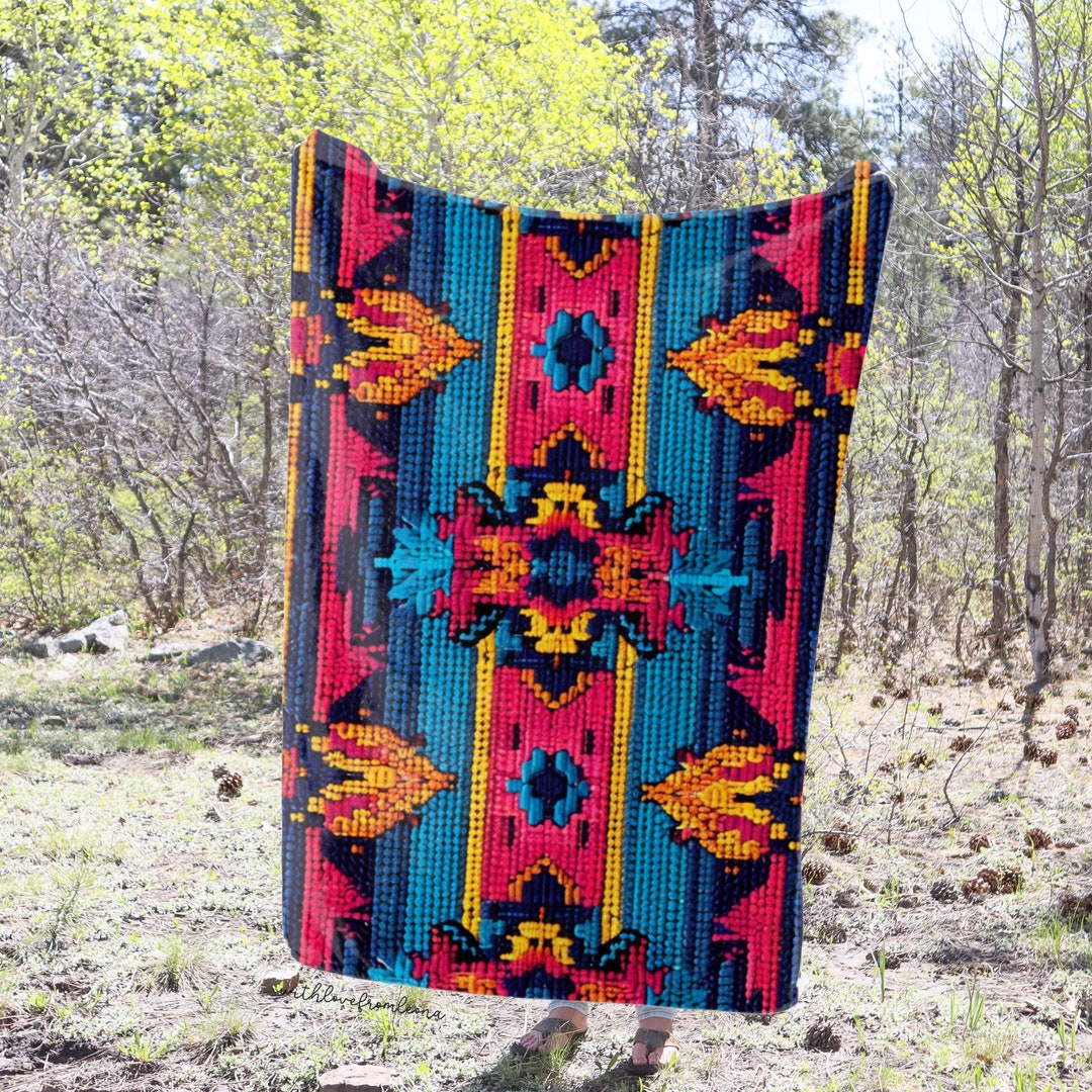 Peruvian Andean Blanket Peruvian Throw Blanket Andean Heritage Fleece ...
