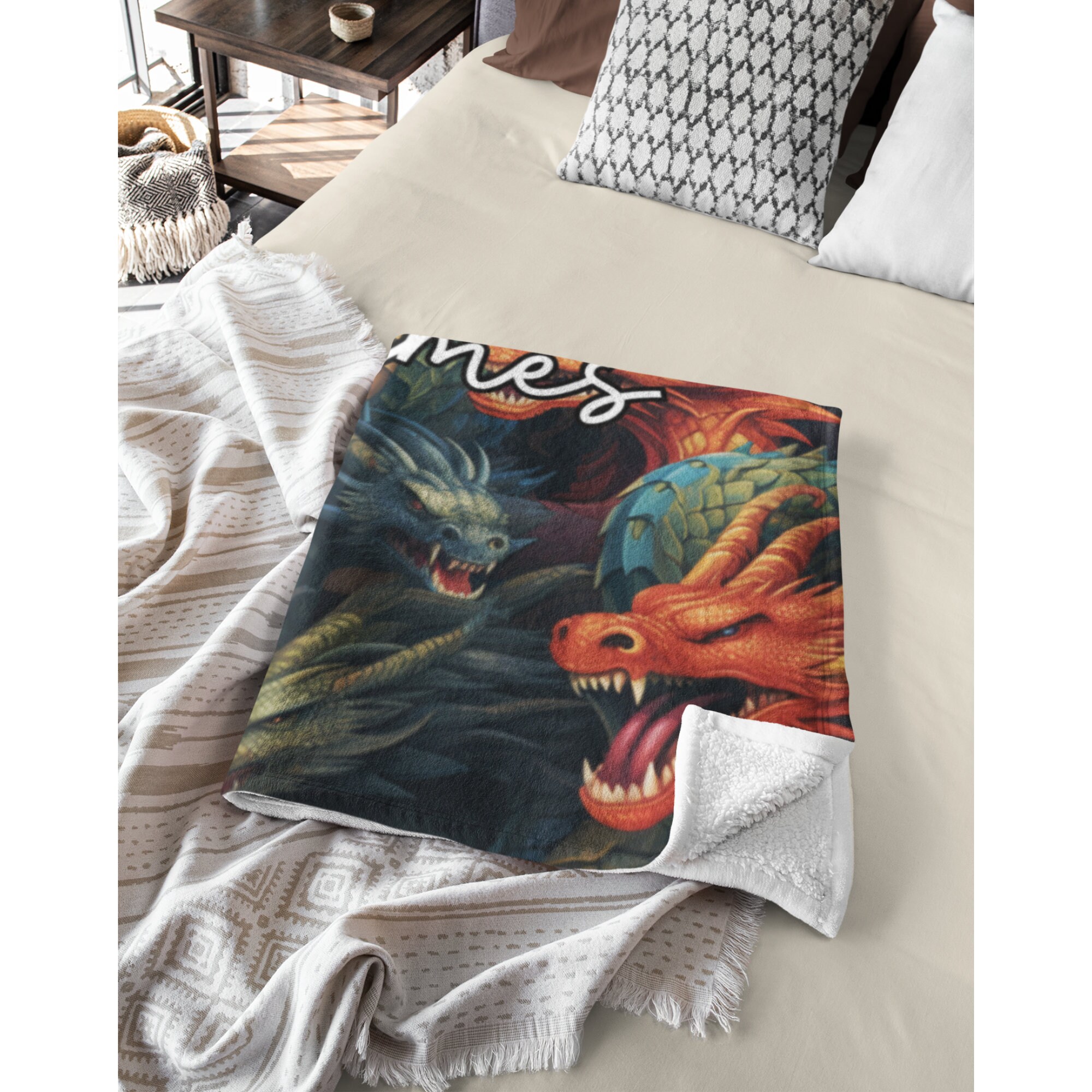 Dragons Blanket Dragon Throw Blanket Dragon Fleece Blanket - Etsy