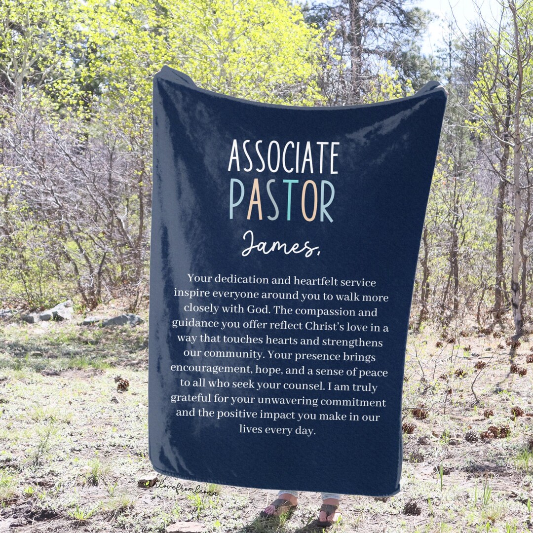 Associate Pastor Gift Pastor Gift Custom Name Gift Pastor Blanket ...