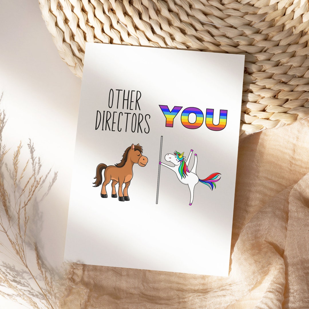 Director Card Director Thank You Gift Director Birthday Card Funny ...