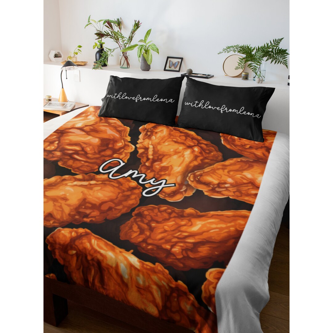 Chicken Wings Fried Chicken Throw Blanket Fried Chicken Fleece Blanket ...