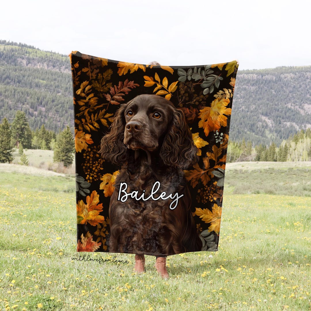 Water Spaniel Dog Fall Throw Blanket Water Spaniel Adult Kid Blanket ...