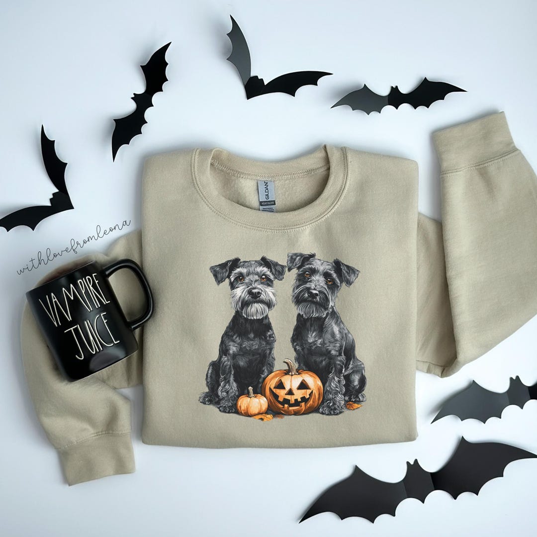 Miniature Schnauzer Halloween Sweater Miniature Schnauzer Halloween ...