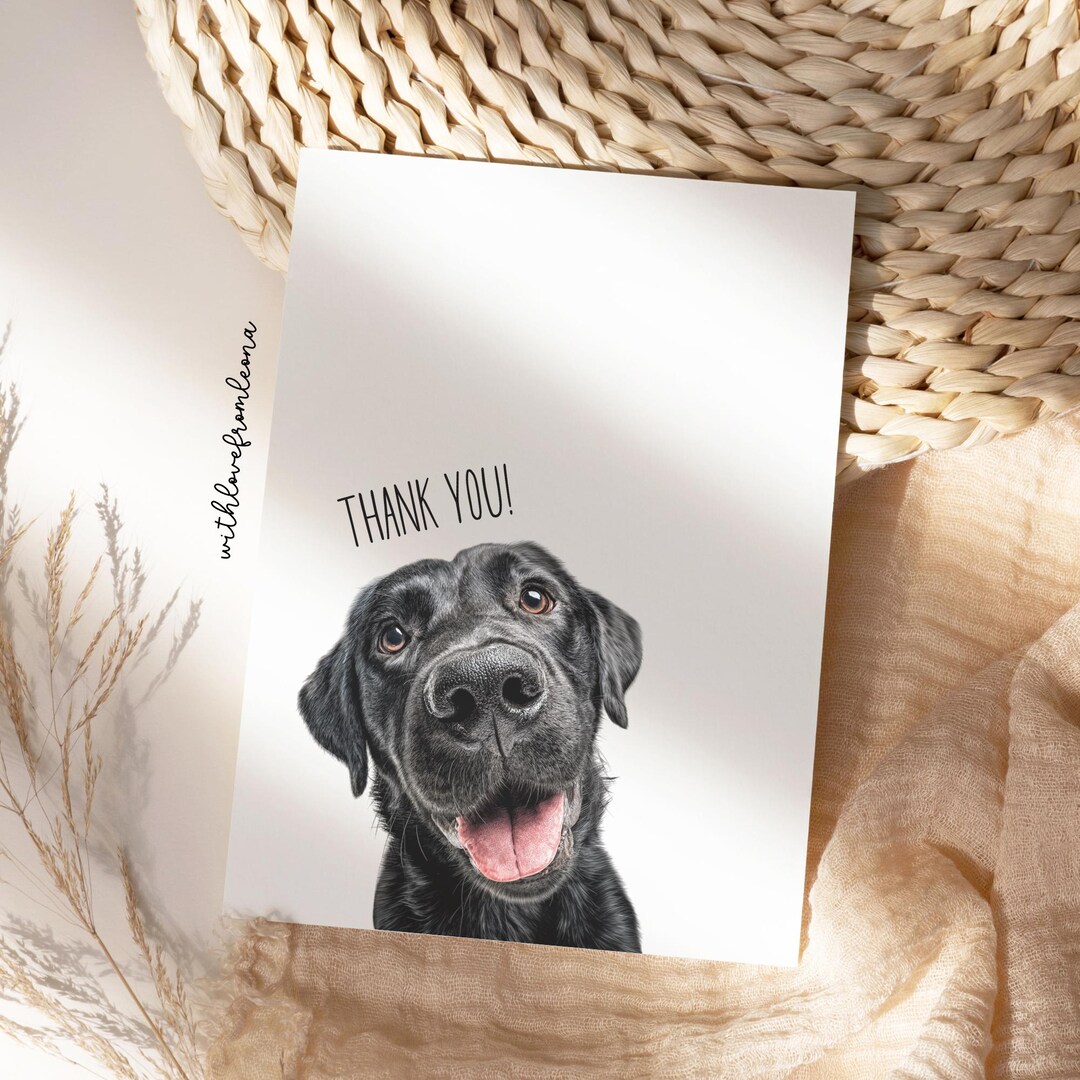 Labrador Retriever Thank You Greeting Card From the Dog for Groomers ...