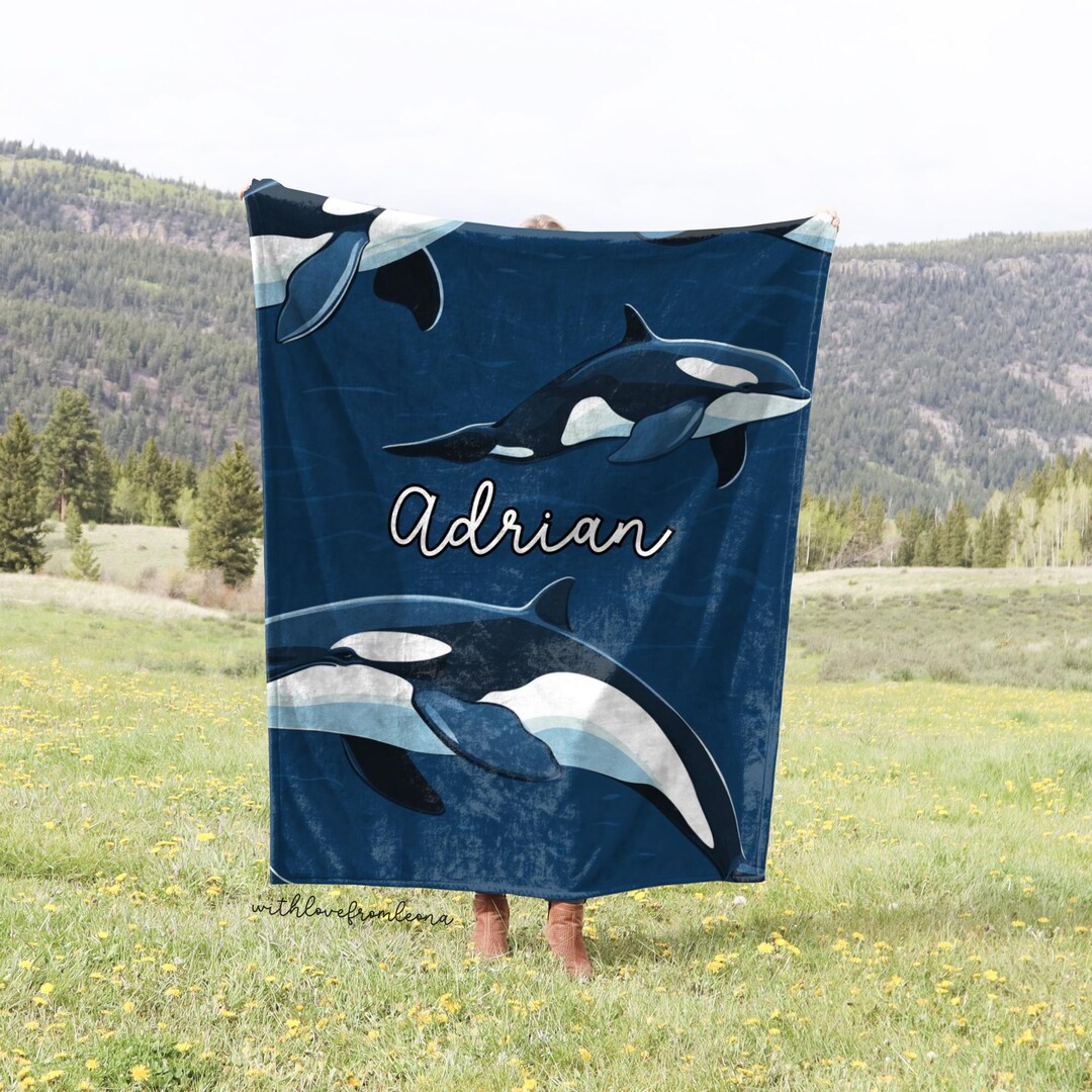 Orca Whales Blanket Orca Whale Throw Blanket Orca Whales Fleece Blanket ...