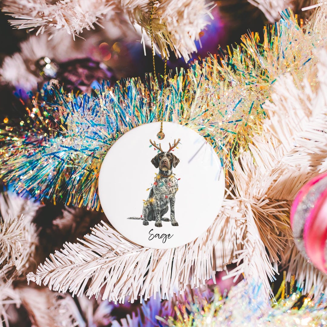 Personalized German Wirehaired Pointer Christmas Ornament Personalized ...