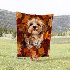 Cavapoo Dog Fall Throw Blanket Cavapoo Adult Kid Blanket Cavapoo Custom ...