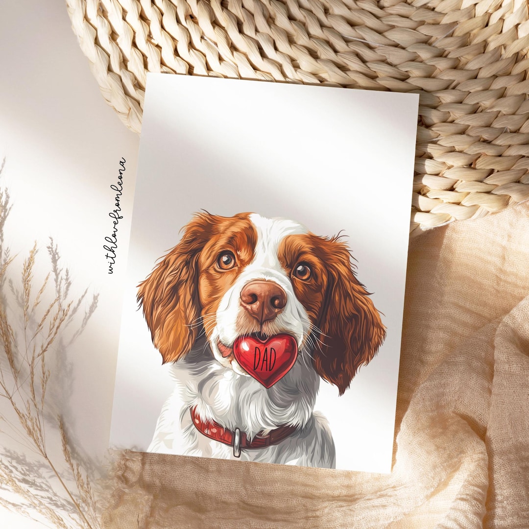 Brittany Spaniel Fathers Day Greeting Card From the Dog for Groomers ...