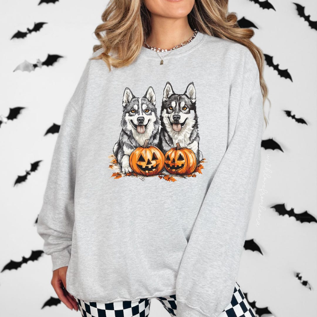 Siberian Husky Dog Halloween Sweater Siberian Husky Halloween Party ...