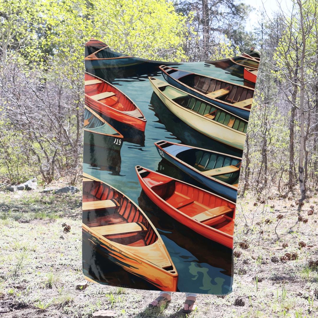Canoes Blanket Canoe Throw Blanket Canoes Fleece Blanket Canoe Adult ...