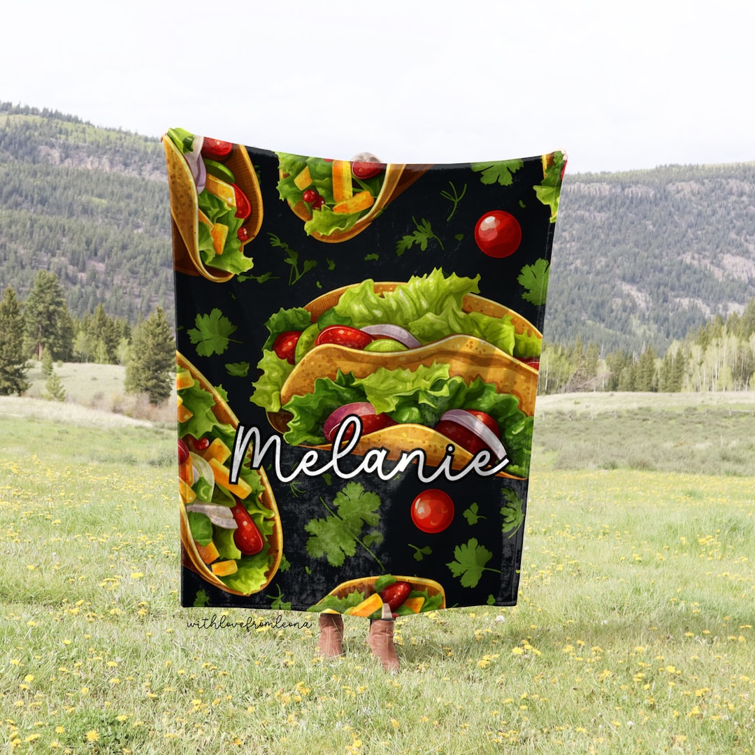 Tacos Blanket Taco Throw Blanket Fleece Blanket Tacos Adult Kid Blanket ...