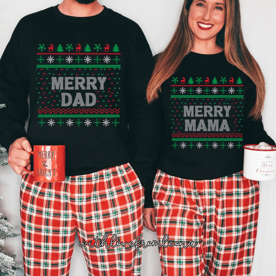 Matching Couples Ugly Christmas Sweaters Mom Dad Gifts His and - Etsy