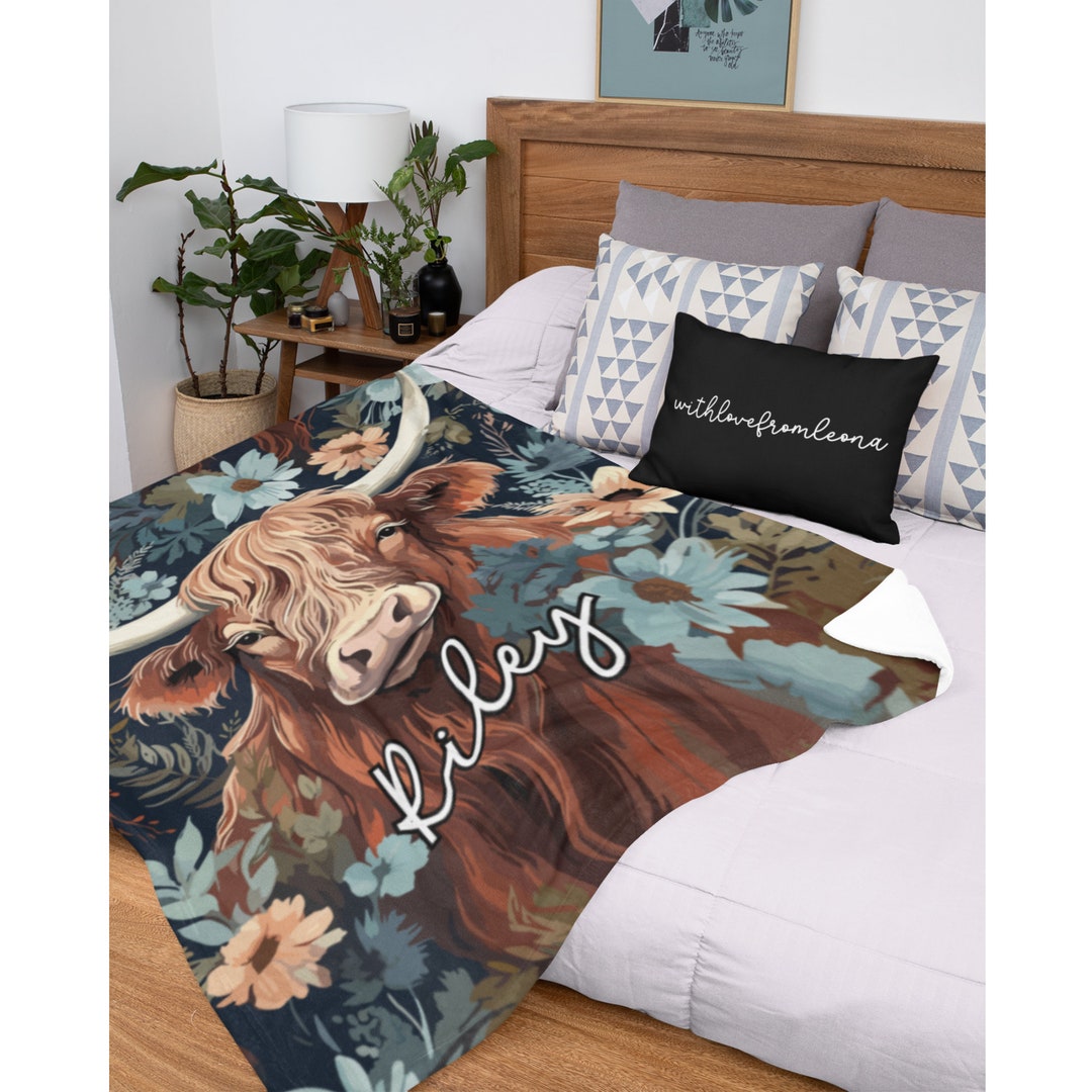 Highland Cow Blanket Highland Cow Throw Blanket Highland Cow Fleece ...