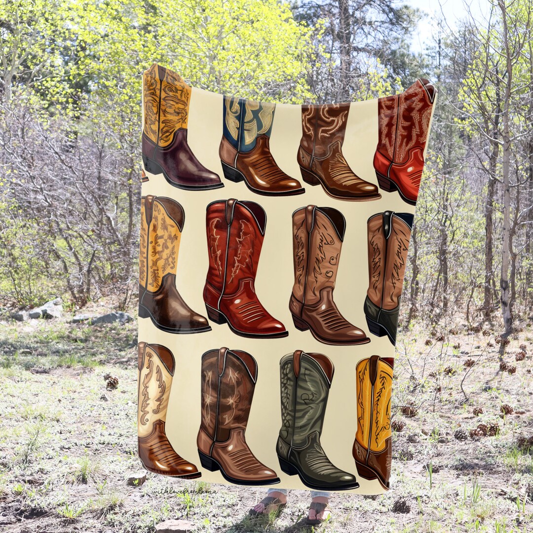 Cowboy Boots Blanket Cowboy Boot Throw Blanket Cowboy Boots Fleece ...